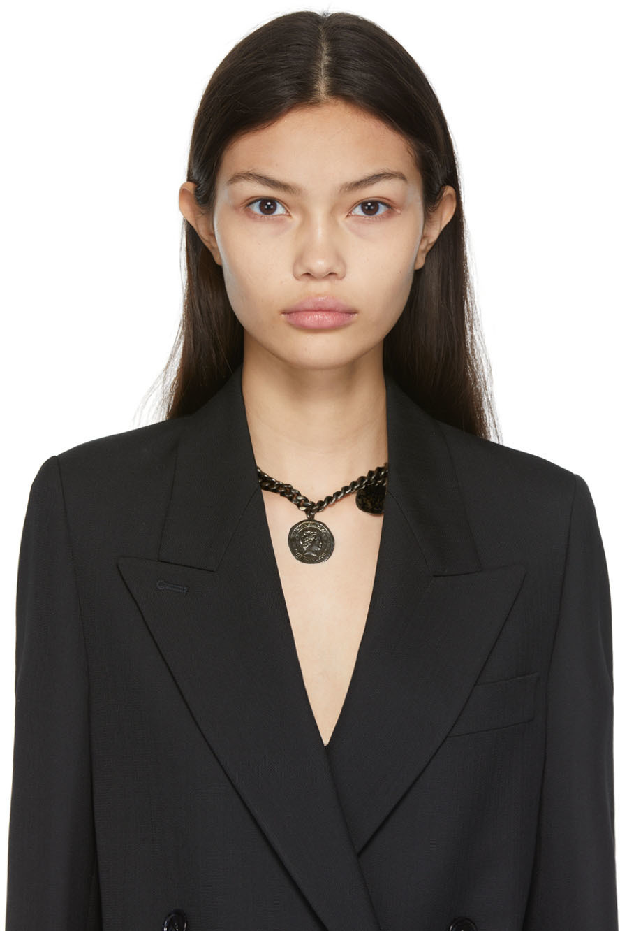 Acne Studios Silver Abina Coin Necklace Acne Studios