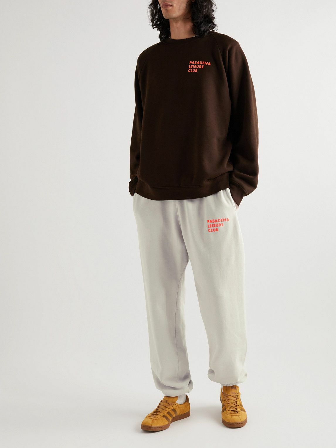 Pasadena Leisure Club - Puff Tapered Logo-Print Cotton-Jersey ...