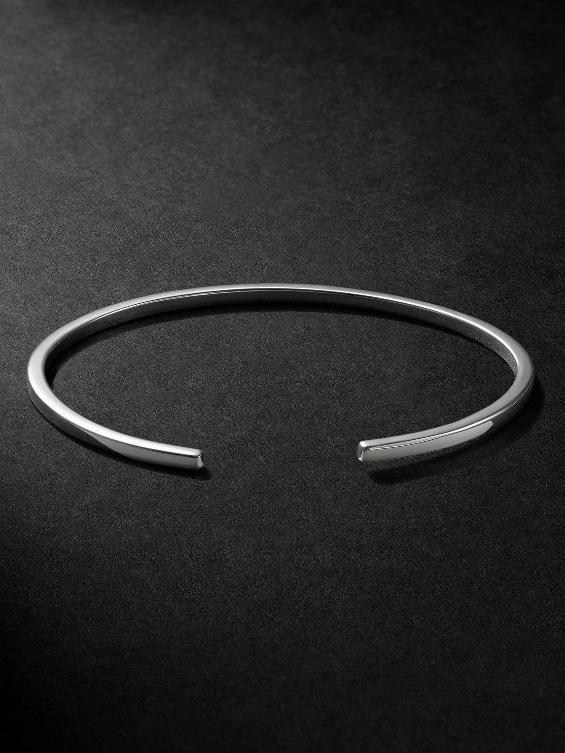 Mateo - Bar Rhodium-Plated Cuff Mateo