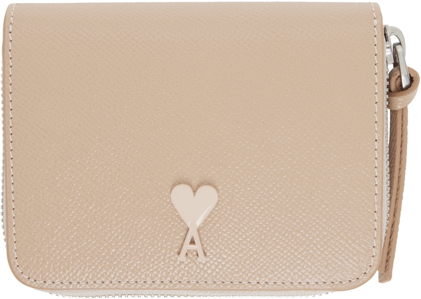 AMI Paris Pink Ami de Cœur Compact Wallet AMI