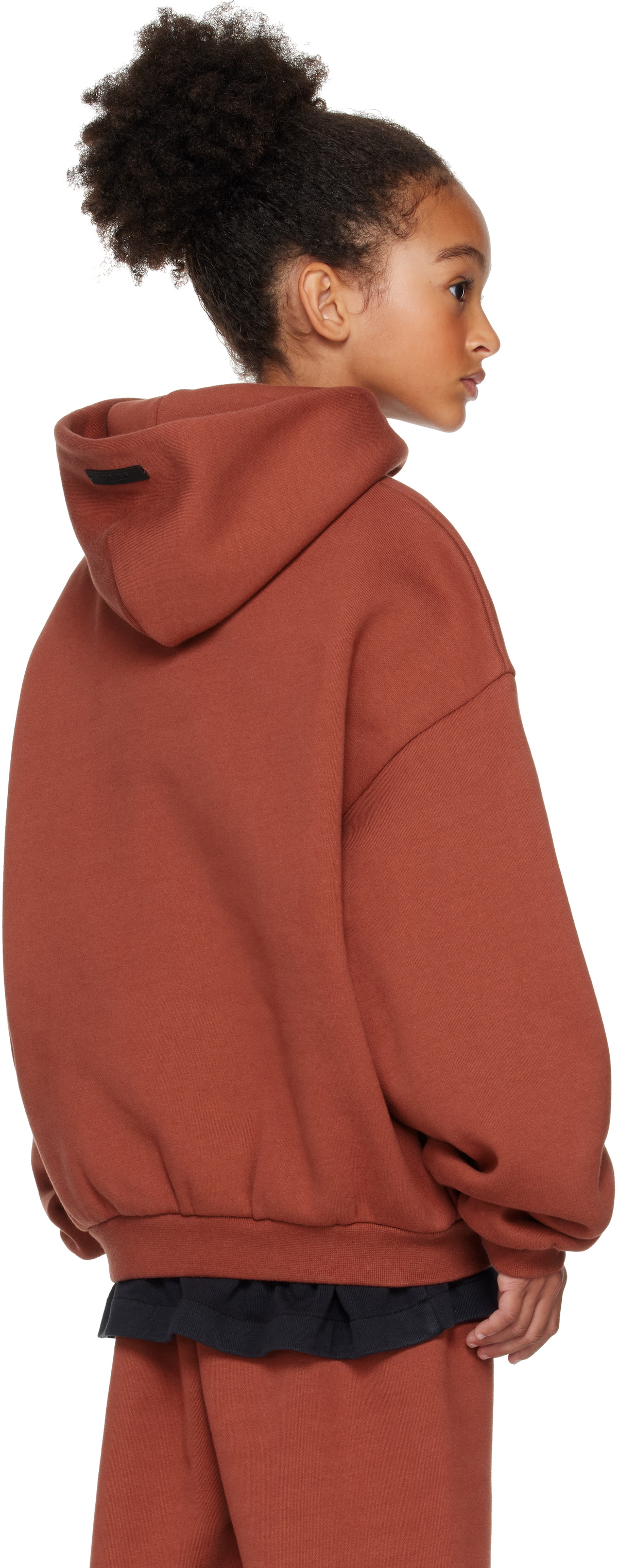 Fear of God ESSENTIALS Kids Red Fleece Hoodie Fear Of God Essentials