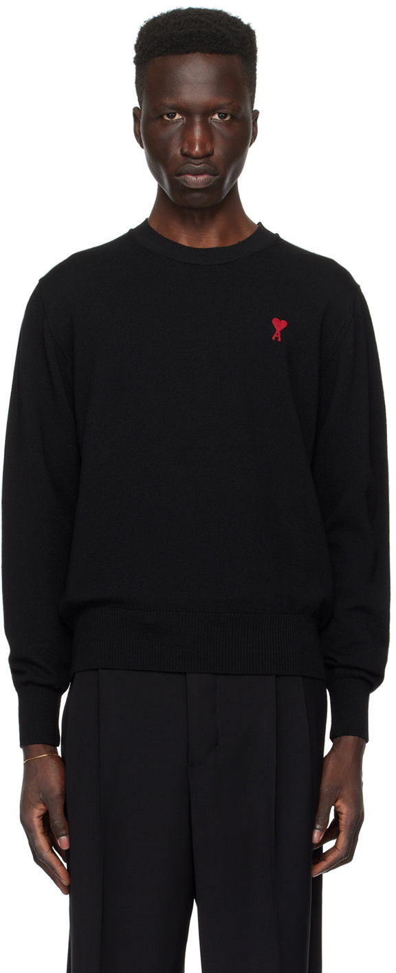 AMI Paris Black Red Ami de Cœur Sweater AMI