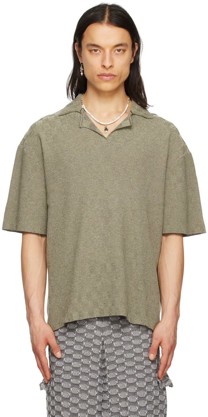 Isa Boulder SSENSE Exclusive Yellow & Brown Polo Isa Boulder