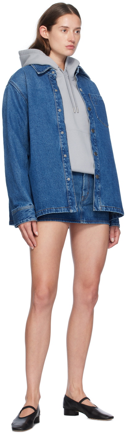 AMI Paris Blue Ami de Cœur Denim Shirt AMI