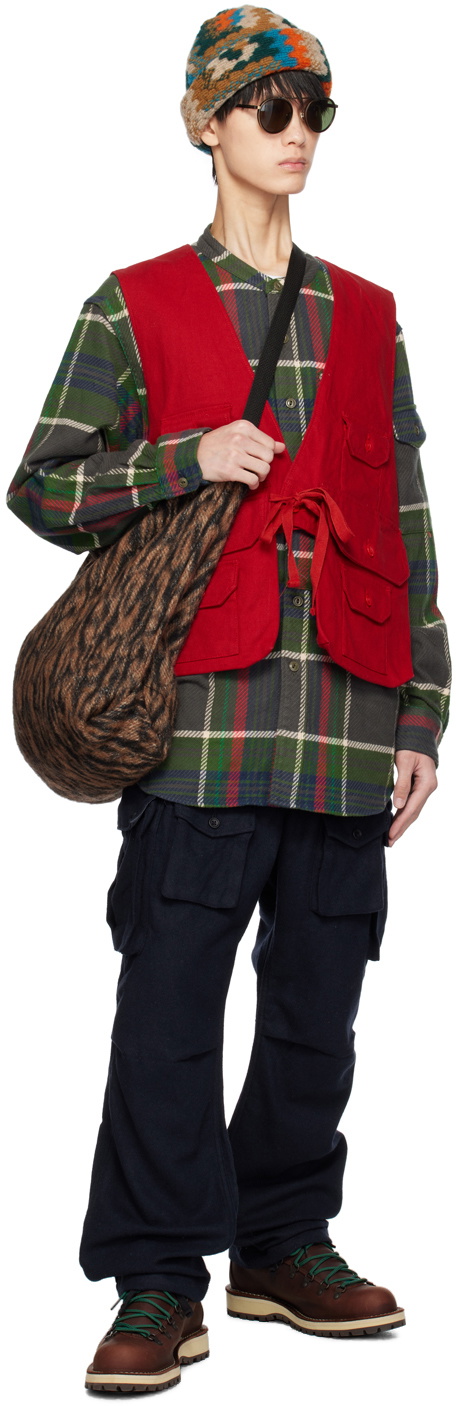 Engineered Garments Red Fowl Vest Engineered Garments