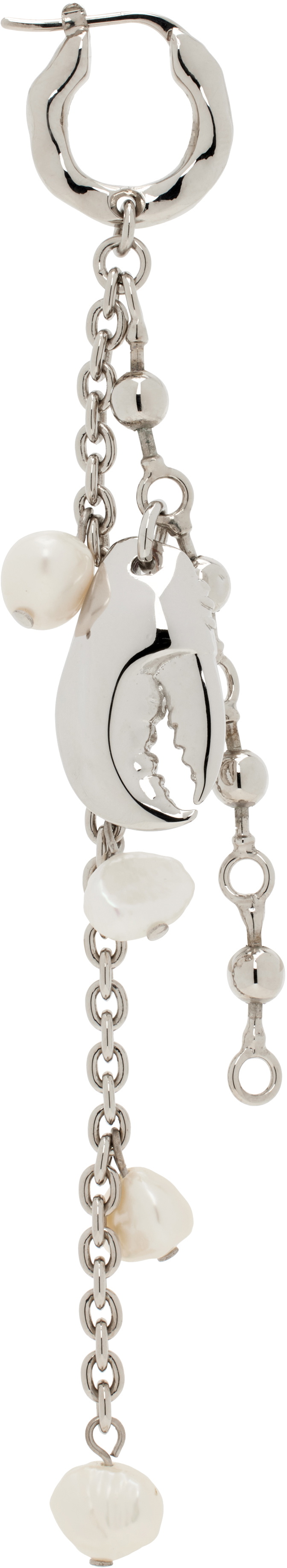 Acne Studios Silver Claw Charm Single Earring Acne Studios