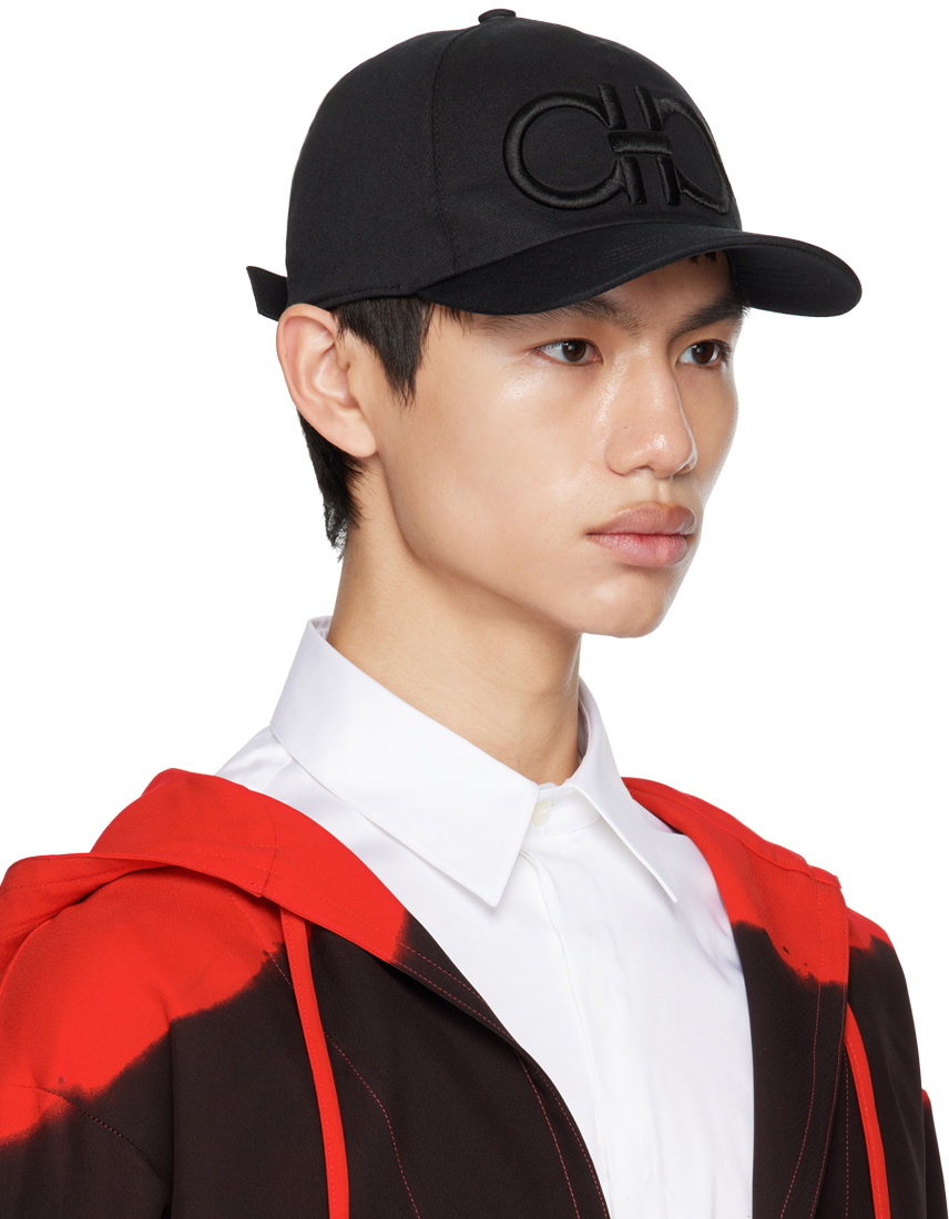 Ferragamo Black Gancini Baseball Cap Salvatore Ferragamo
