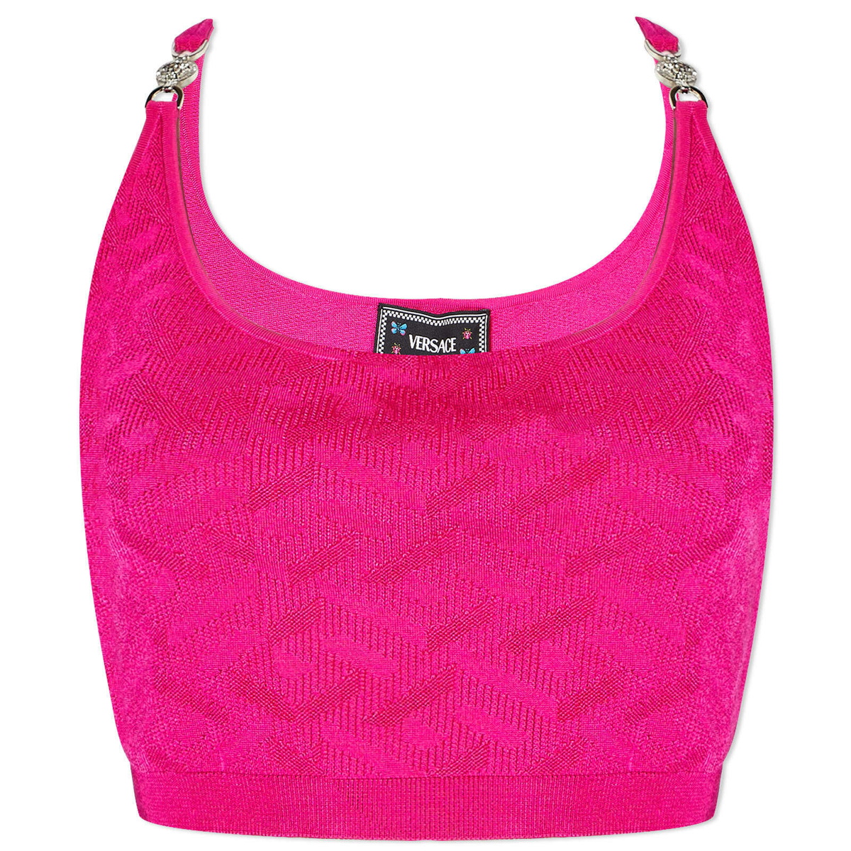 Versace Women's Medusa Head Crop Top in Pink Versace