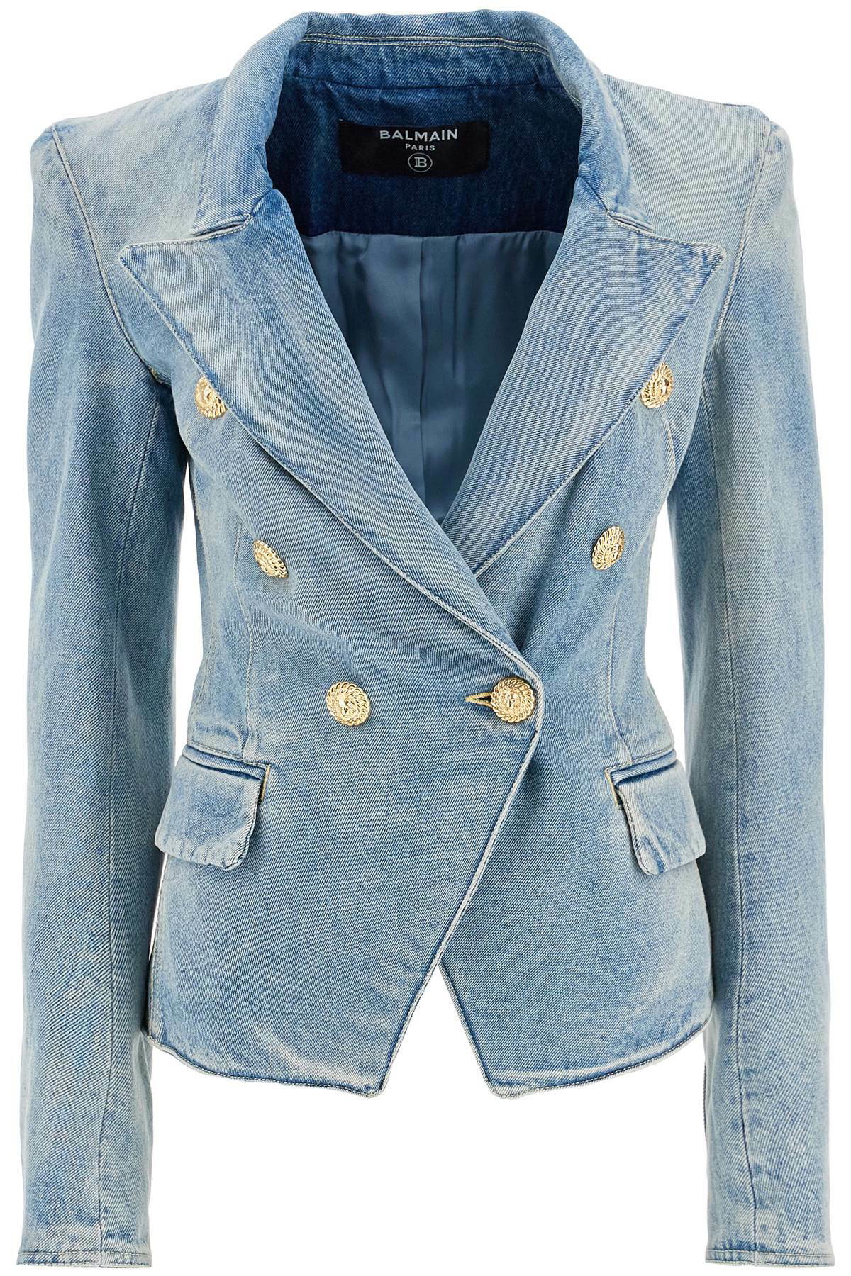 BALMAIN denim jacket with embossed buttons Light blue Balmain