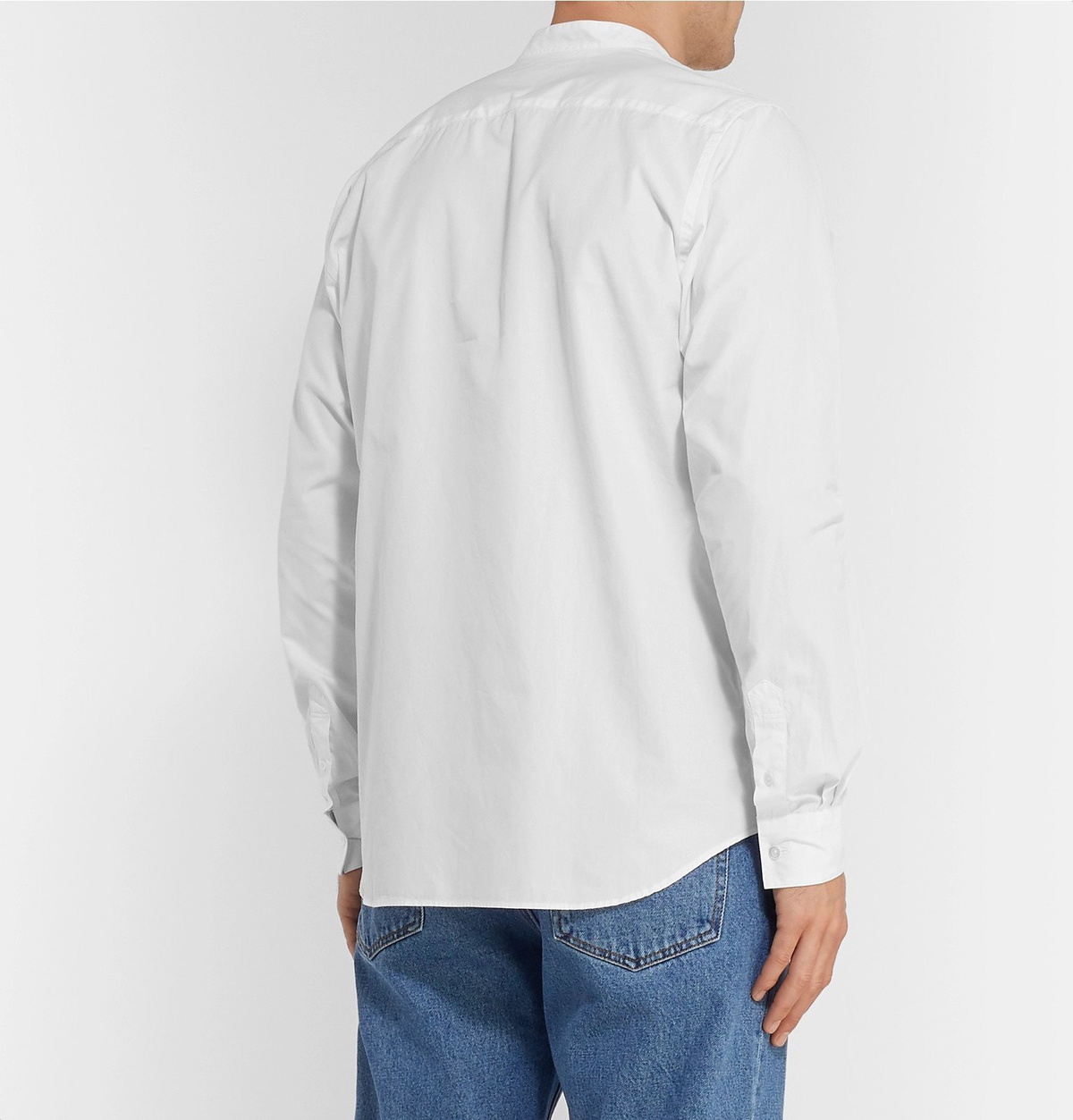 Norse Projects - Hans Grandad-Collar Cotton-Poplin Shirt - White Norse ...