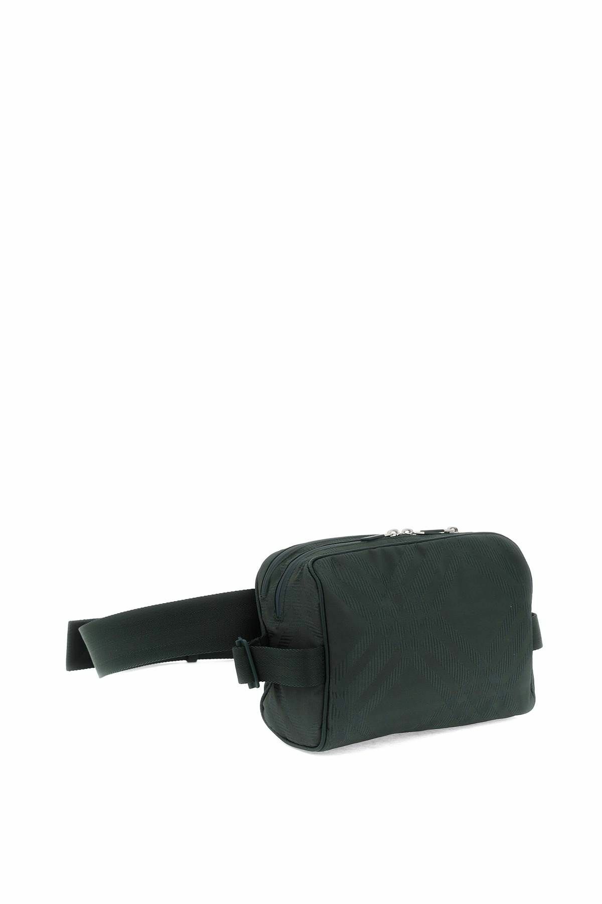 BURBERRY check jacquard kangaroo Green Burberry