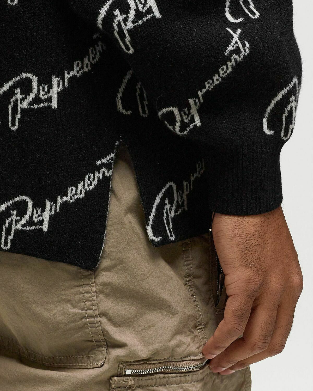 Represent Represent Jaquard Sweater Black - Mens - Pullovers Represent