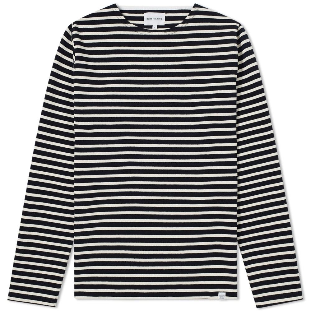 Norse Projects Long Sleeve Godtfred Classic Compact Tee Blue Norse Projects