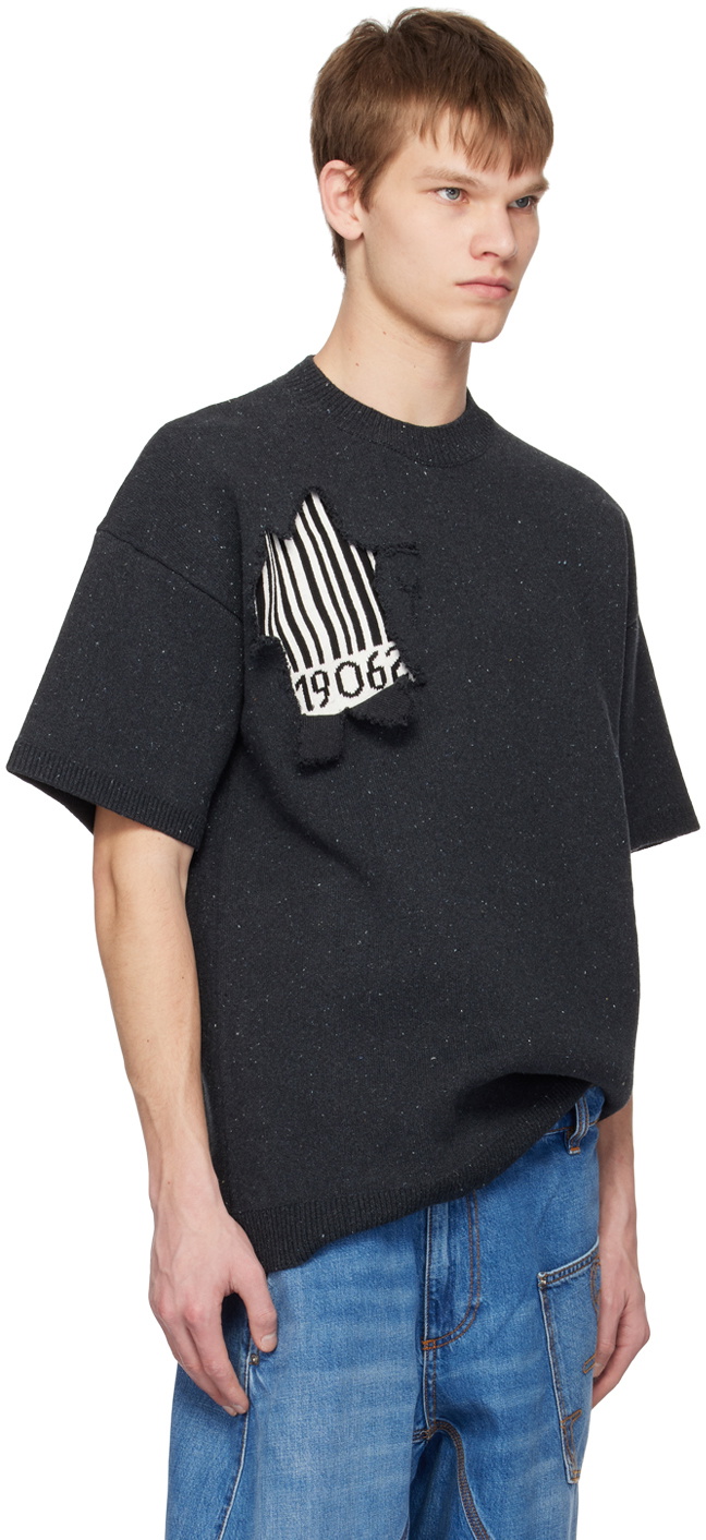 JW Anderson Gray Barcode Sweater JW Anderson