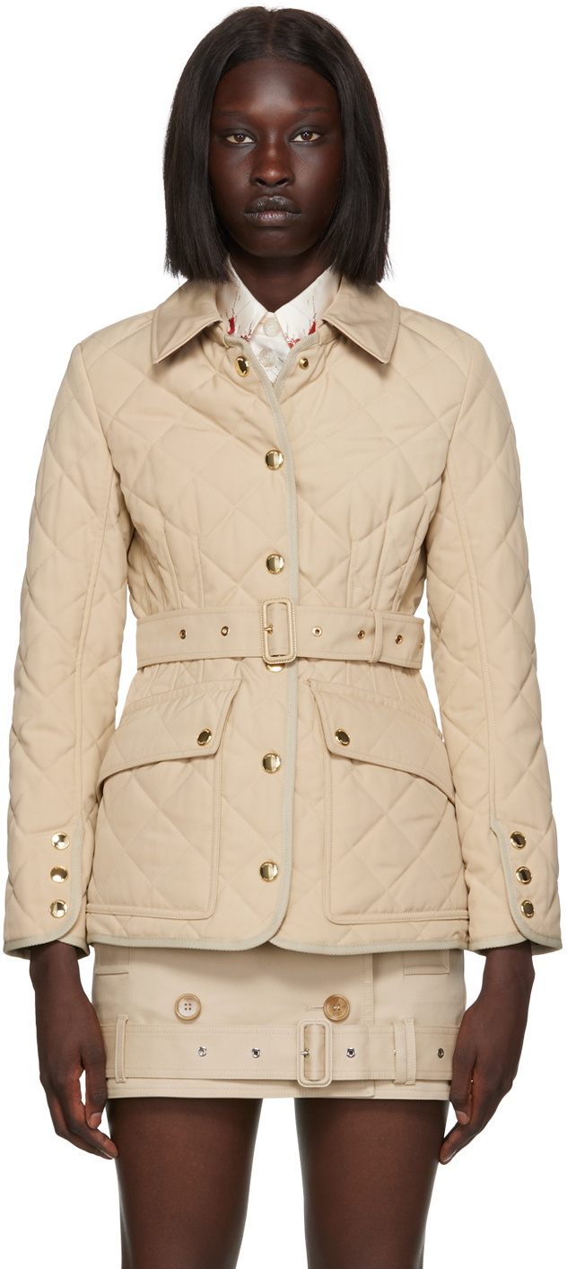 Burberry Beige Padded Jacket Burberry