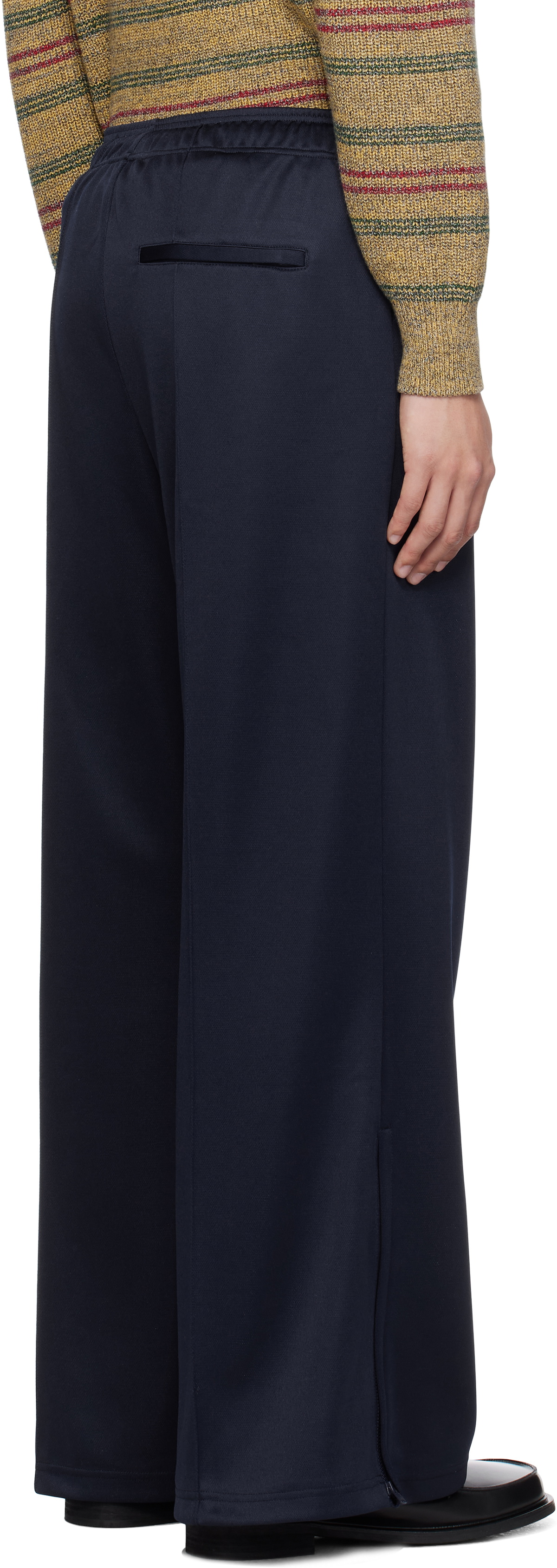 Toga Virilis Navy Polyester Track Pants Toga Virilis