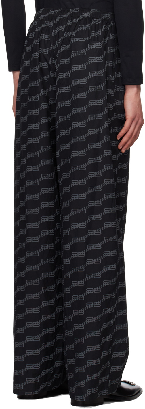 Balenciaga Black BB Monogram Pyjama Pants Balenciaga