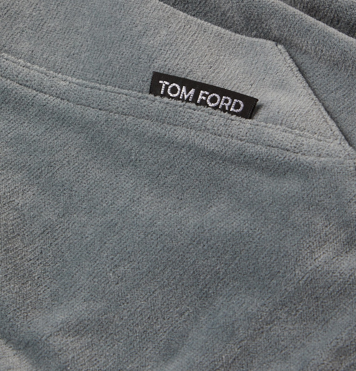 TOM FORD - Cotton-Blend Velour Zip-Up Hoodie - Blue TOM FORD