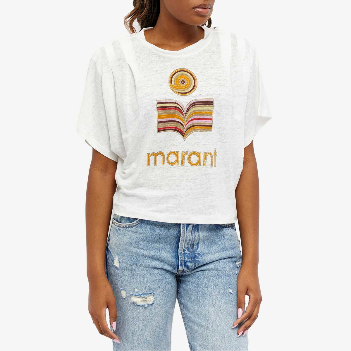 Isabel Marant Étoile Women's Kyanza Crop Top in Chalk Isabel Marant Etoile