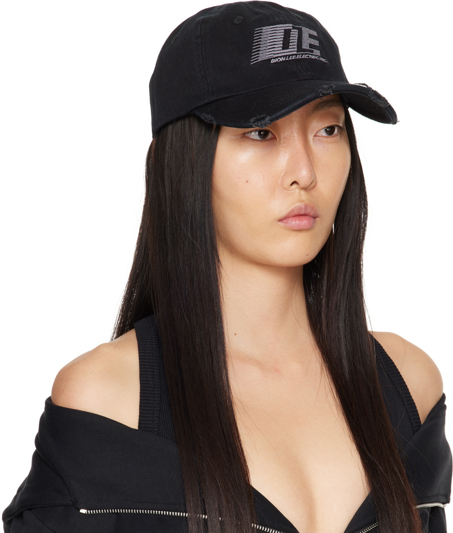 Dion Lee Black DL Electric Denim Cap Dion Lee