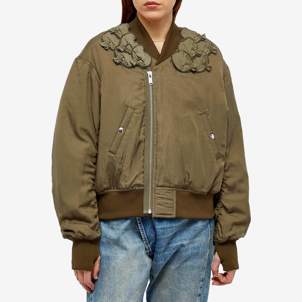 Undercover Women's 3D Skull Bomber Jacket in Khaki Undercover