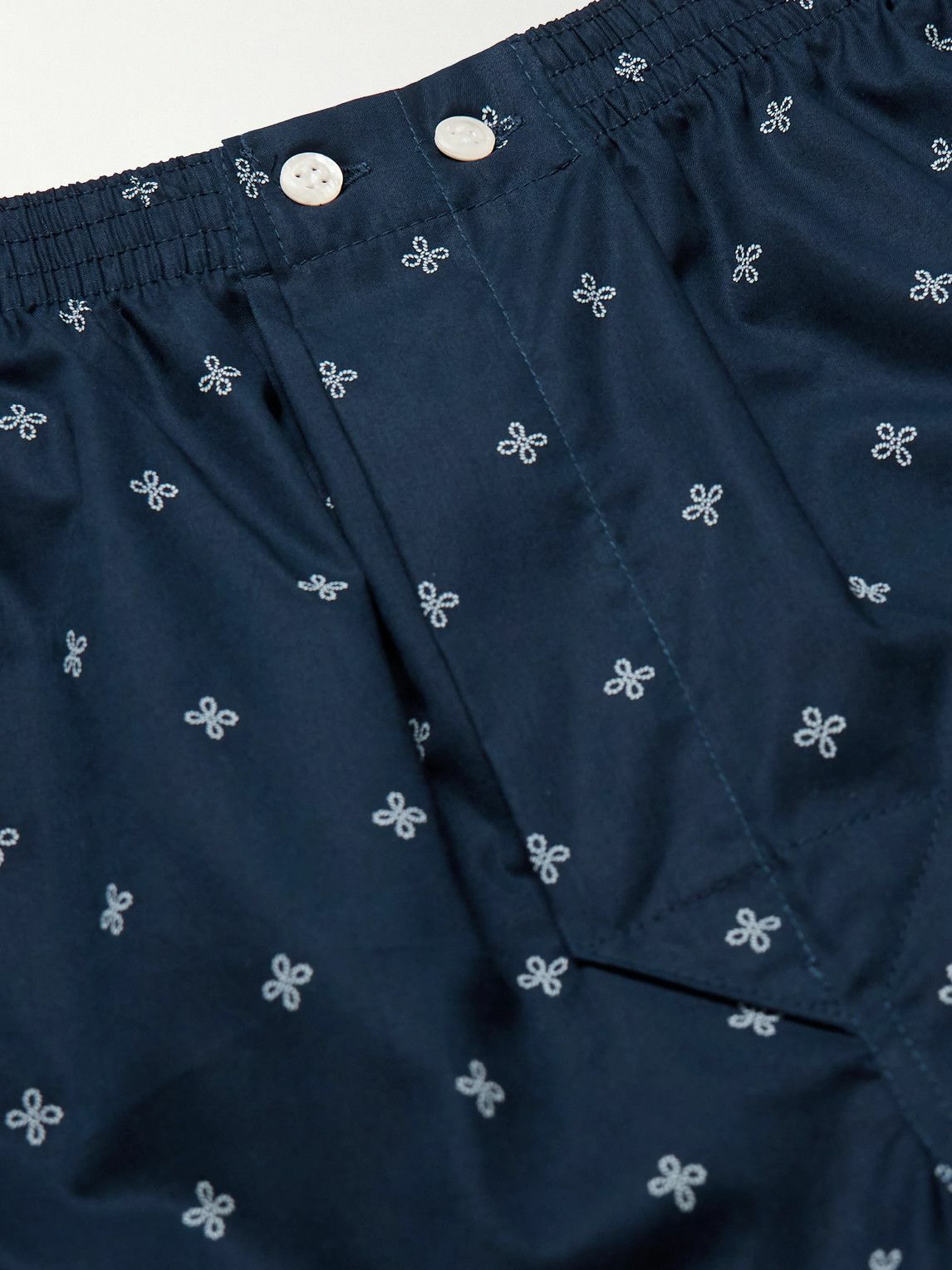 Derek Rose - Nelson Printed Cotton Boxer Shorts - Blue Derek Rose