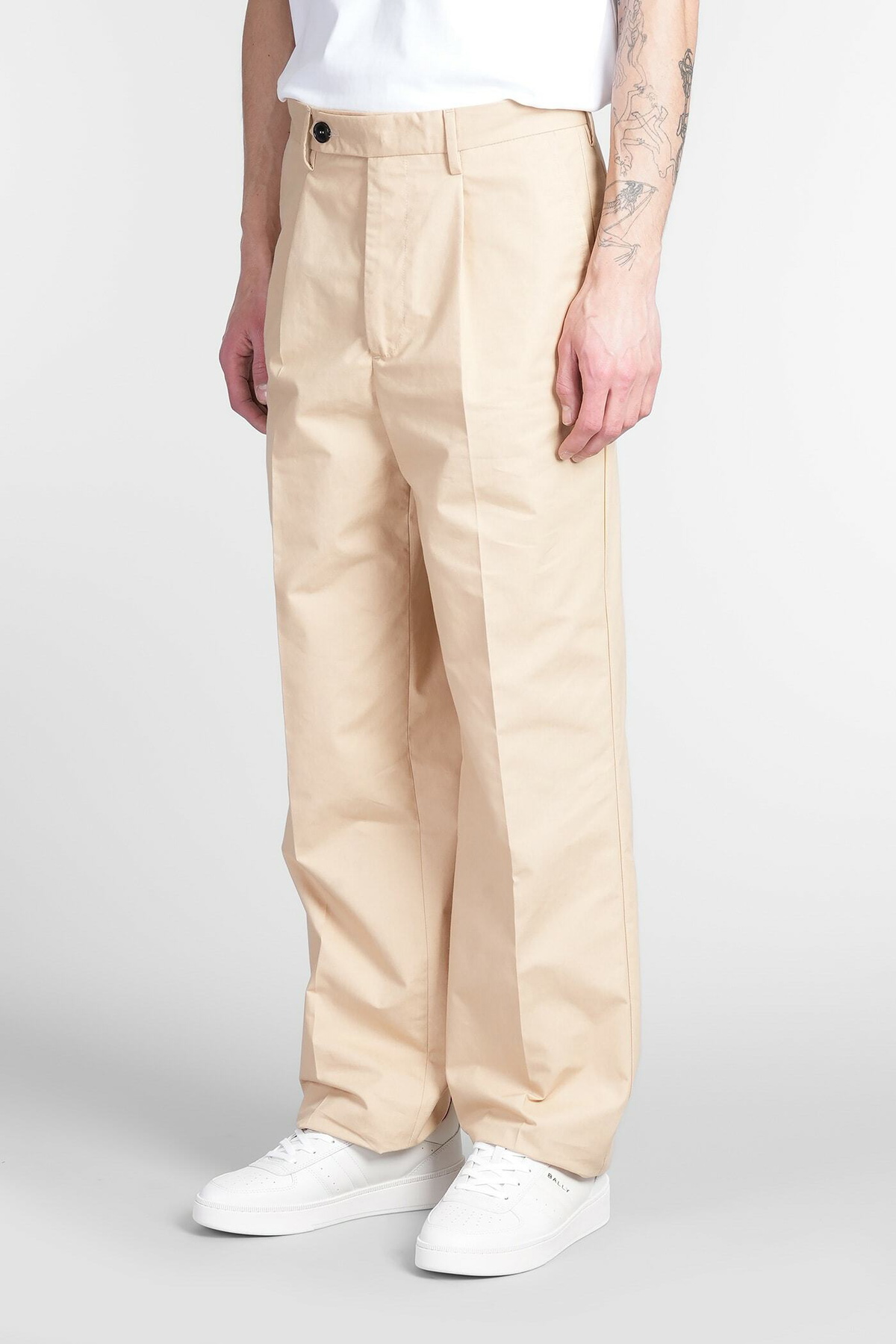 Bally Pants In Beige Cotton Bally