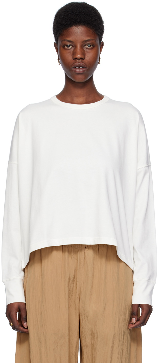 Studio Nicholson White Loop Long Sleeve T-Shirt Studio Nicholson