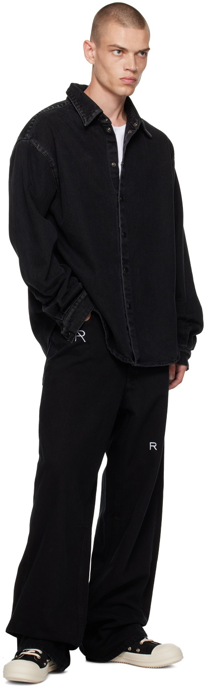 RTA Black Faded Denim Shirt RtA