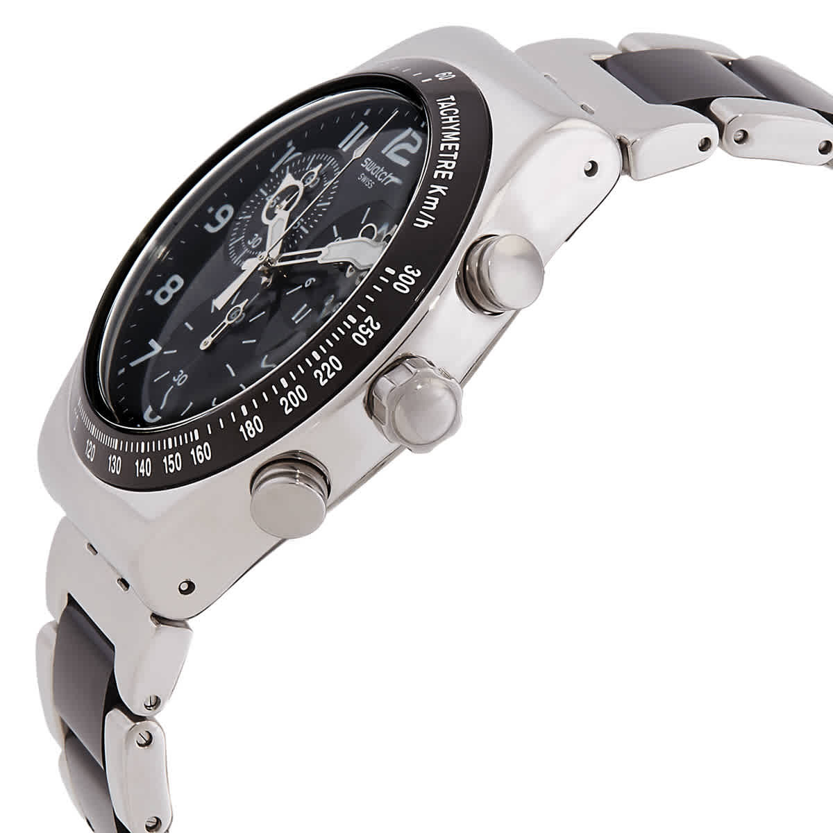 Swatch Chronograph Quartz Black Dial Mens Watch YVS441G Swatch
