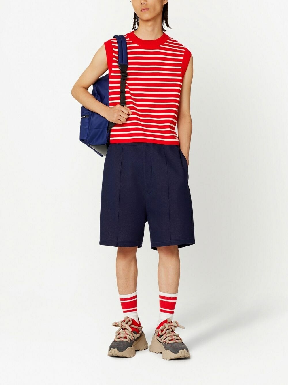 AMI PARIS - Wool Blend Trackshorts AMI
