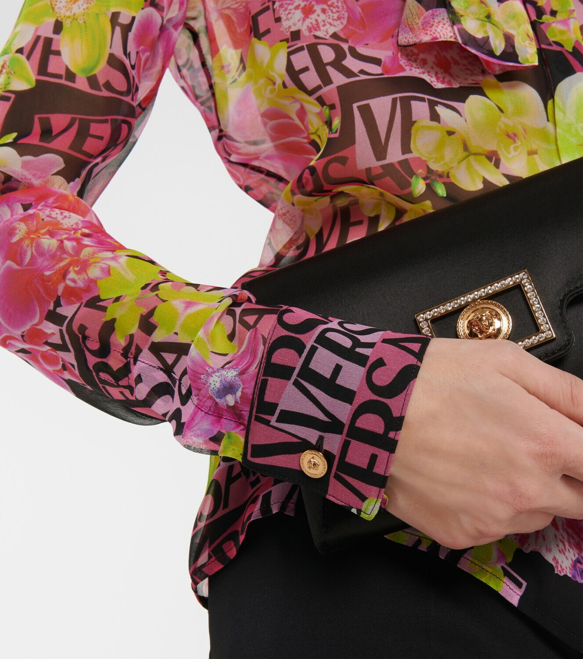 Versace - Printed silk chiffon blouse Versace