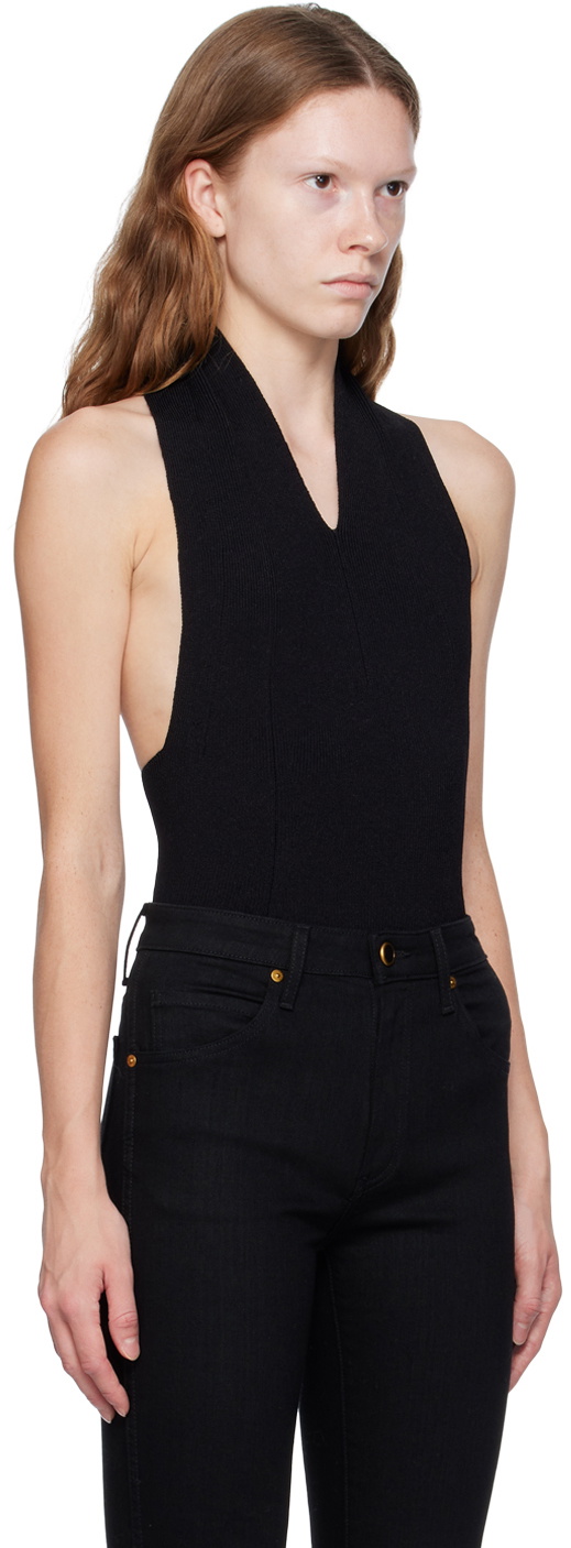 KHAITE Black 'The Bafi' Bodysuit Khaite
