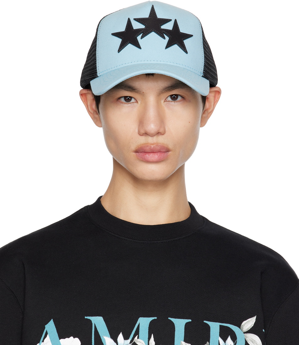 AMIRI Blue & Black 3 Star Trucker Cap Amiri