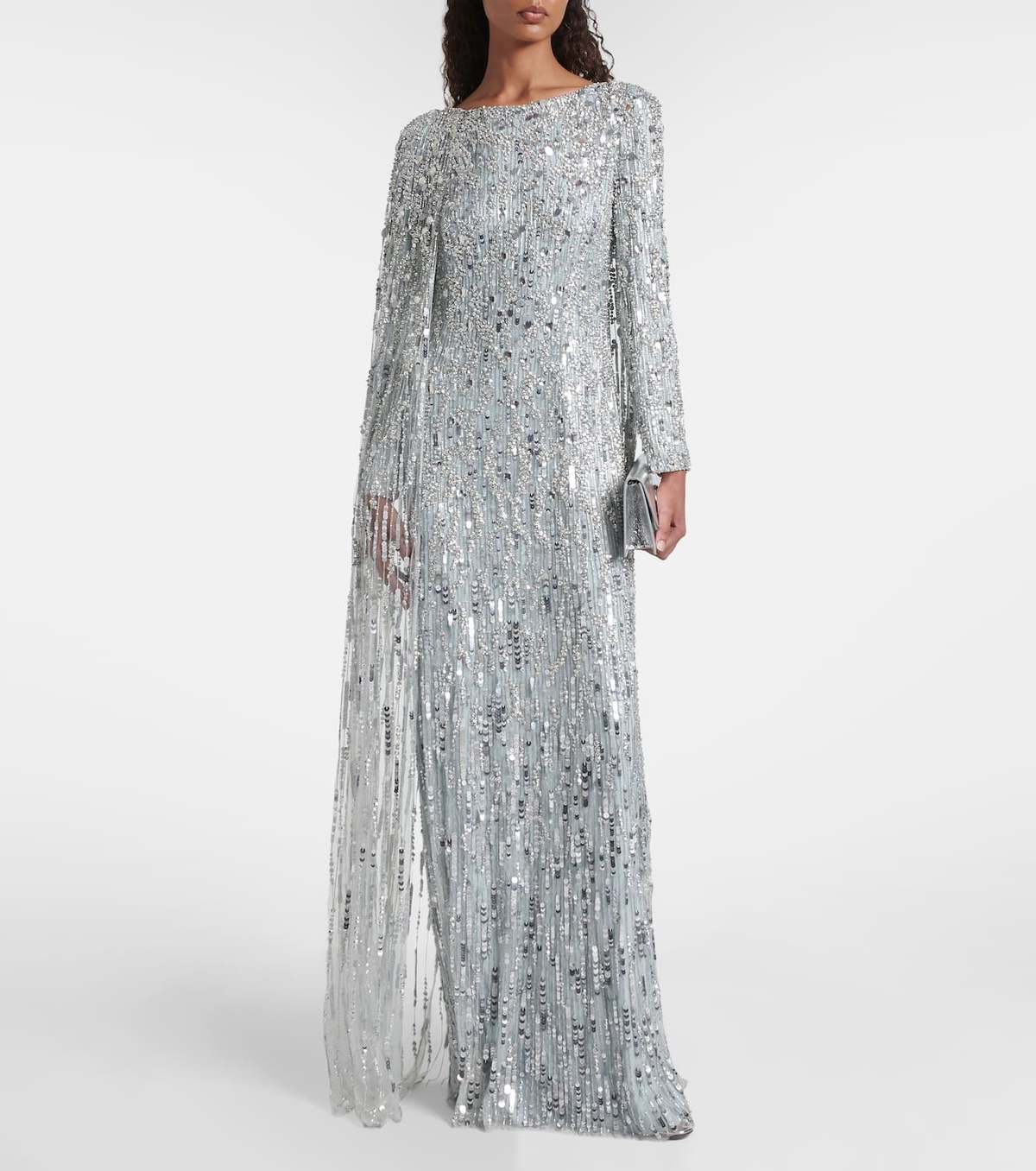 Jenny Packham Pauline embellished caped gown Jenny Packham