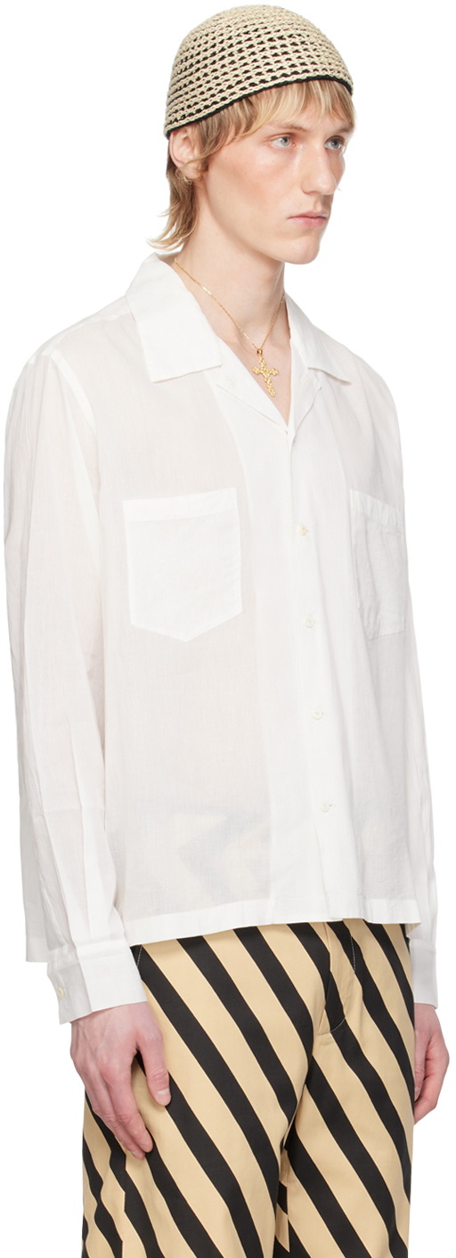 Bode White Boxy Shirt Bode