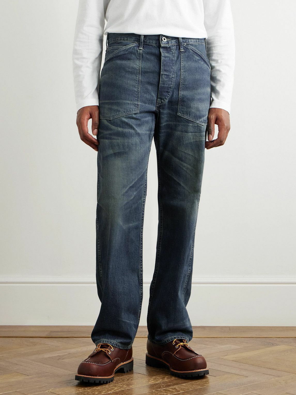RRL - Bozeman Slim-Fit Straight-Leg Jeans - Blue RRL