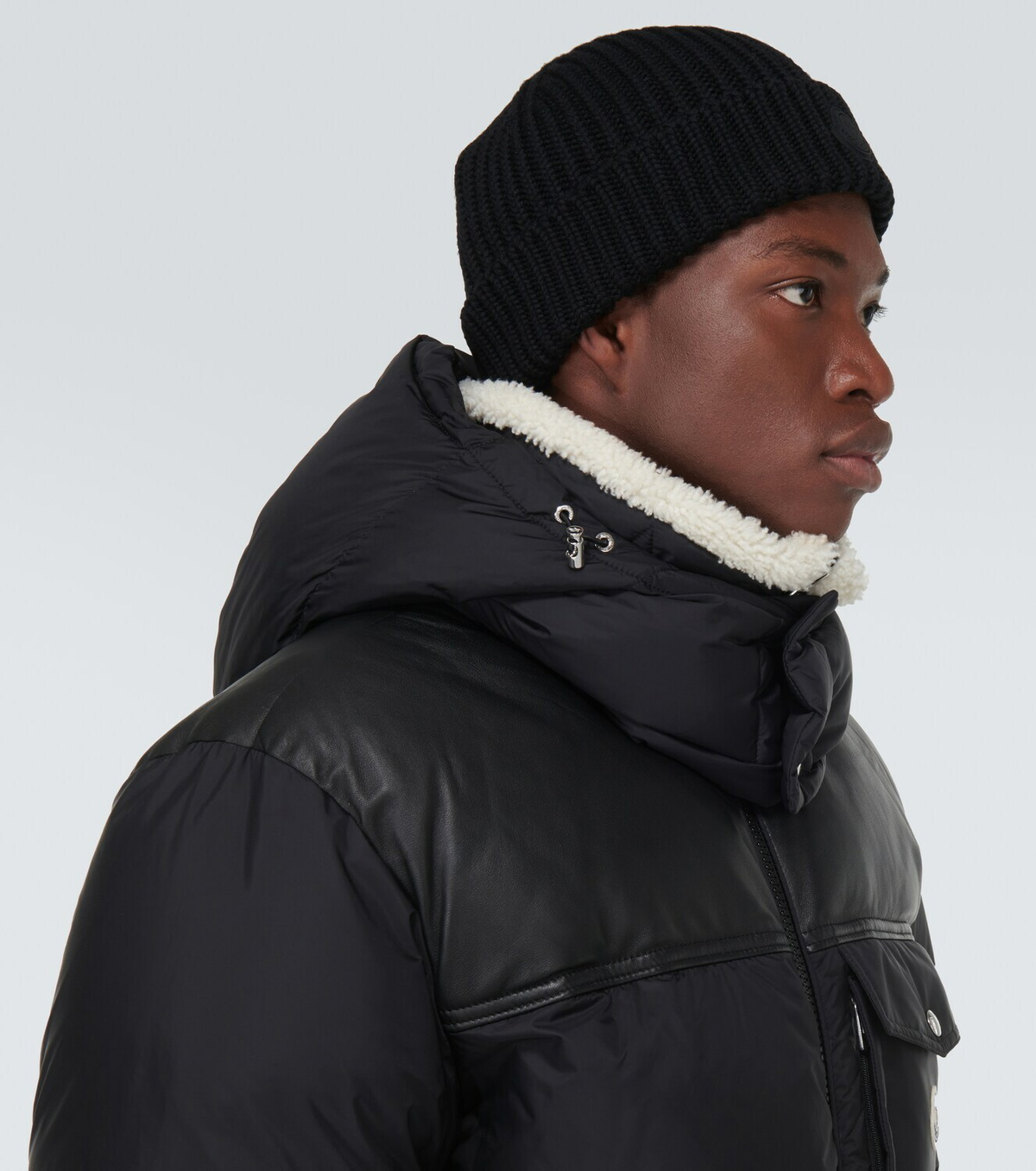 Moncler Logo ribbed-knit wool beanie Moncler