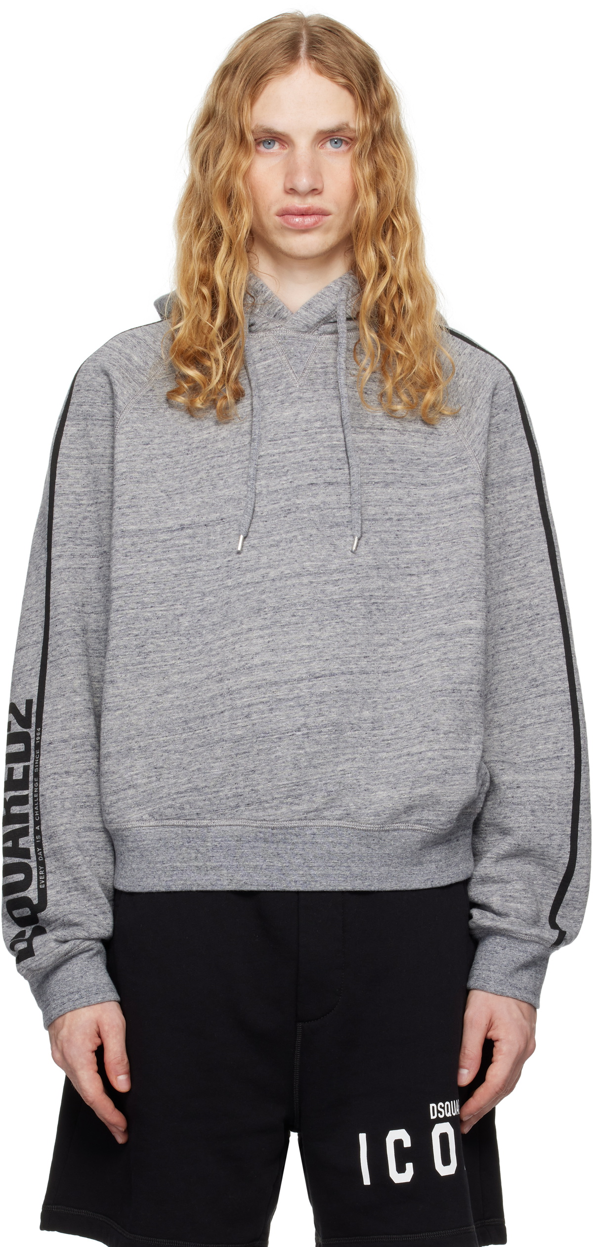 Dsquared2 Gray Cipro Raglan Fit Hoodie Dsquared2