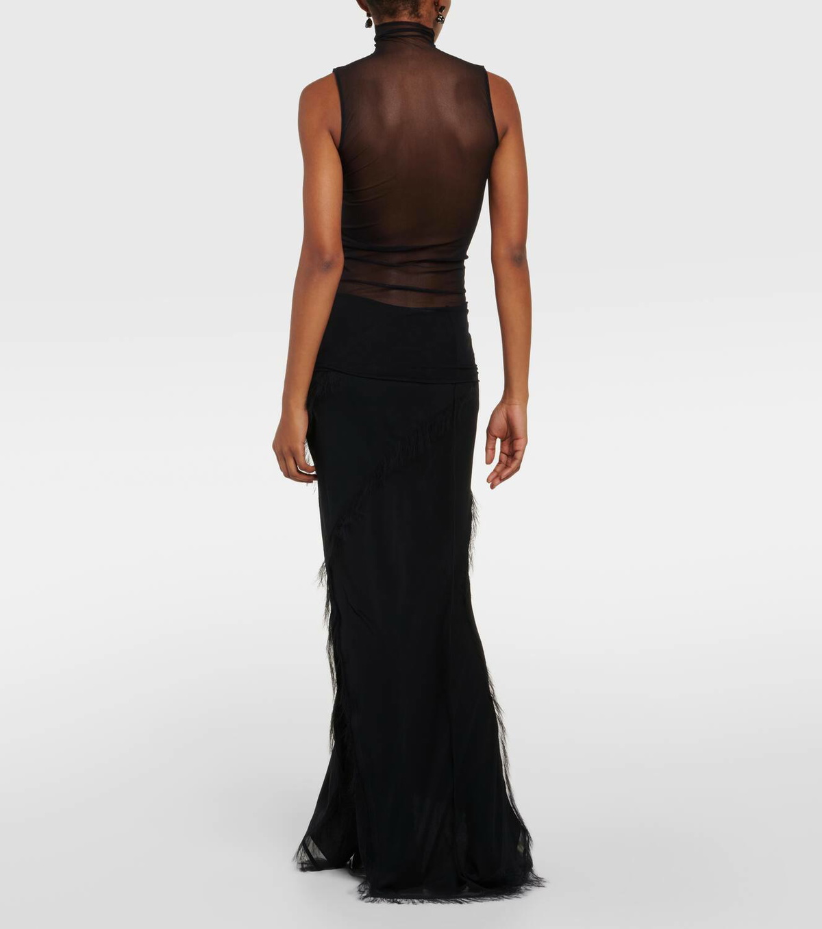 Ann Demeulemeester Sheer jersey top Ann Demeulemeester