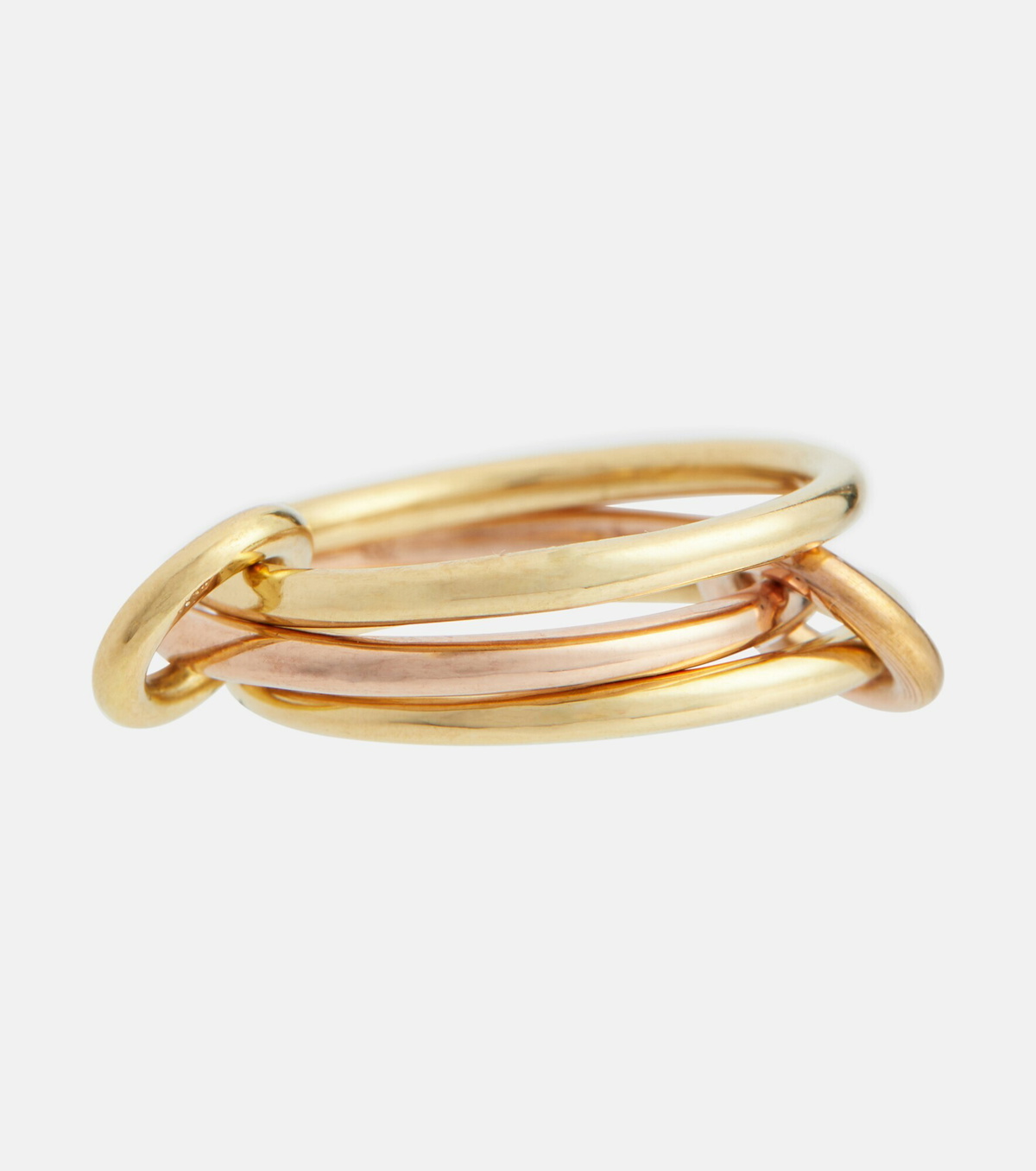 Spinelli Kilcollin - Solarium 18kt yellow and rose gold linked rings ...